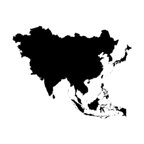 Mapa De Asia Silueta