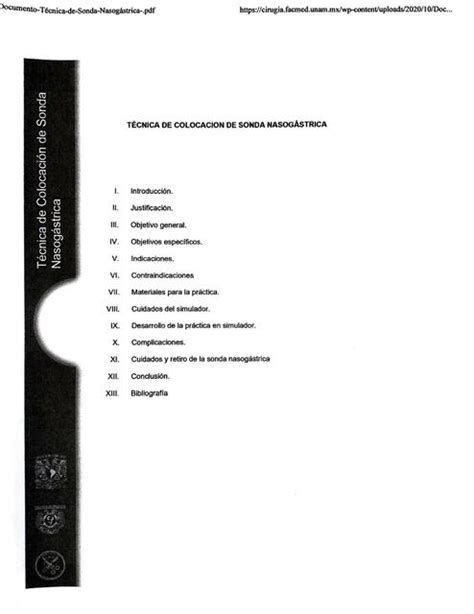 Técnica de Colocación de Sonda Nasogástrica Rodrigo Mendoza uDocz