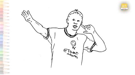 Erling Haaland Drawing Football Player Drawings Easy How To Draw