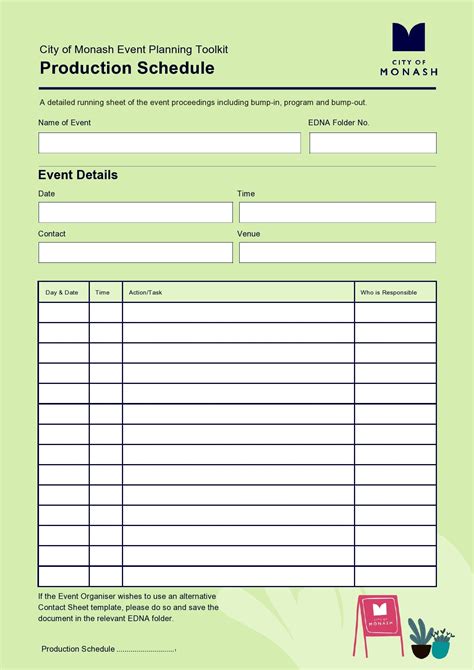 Excel Production Planning Template