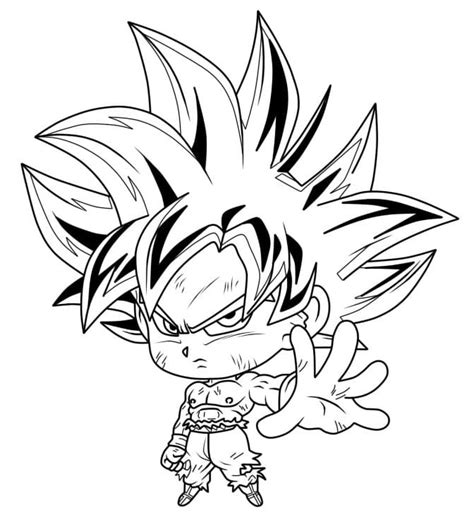 Desenhos De Goku Instinto Superior Para Colorir Pintar E Imprimir