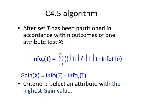 ppt c4 5 algorithm powerpoint presentation free download id 6652991
