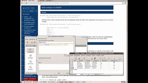 Sql Insert In Openoffice Base Youtube