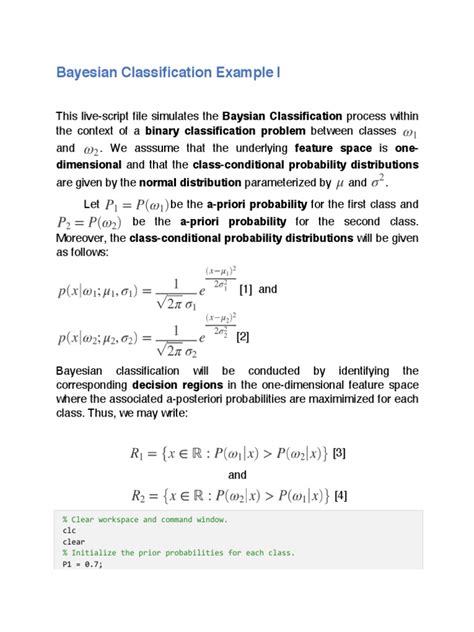 simulating bayesian classification for binary classification with gaussian distributions pdf