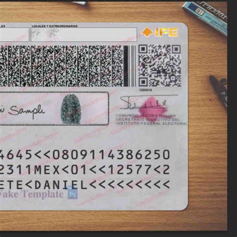 Mexican Id Card Template