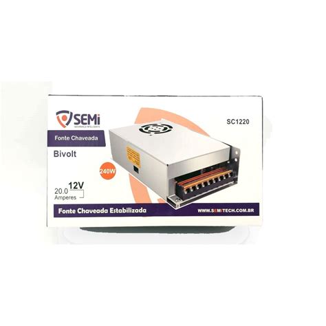 Fonte Chaveada Bivolt Tipo Colmeia 12v X 20a Cftv Som Cftv C Submarino