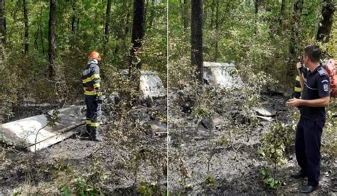Un avion cu două persoane la bord s a prăbuşit pe câmp în Giurgiu