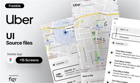 Uber App UI Free UI Kit Recreated Figma