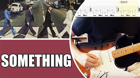 Something The Beatles Guitar Solo Cover With Tabs Youtube