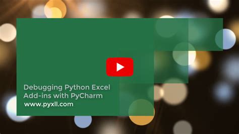 Debugging Python In Excel PyXLL Video Guides