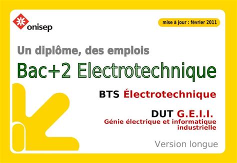 PPT BTS Électrotechnique DUT G E I I Génie électrique et