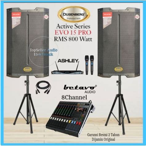 Jual Paket Sound System Speaker Aktif 15 Inch Dusenberg Original Mixer
