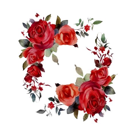 Marco De Rosas Rojas Acuarela PNG Rosas Acuarela Rosa Roja PNG Y