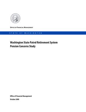 Fillable Online Ofm Wa Washington State Patrol Retirement System Public