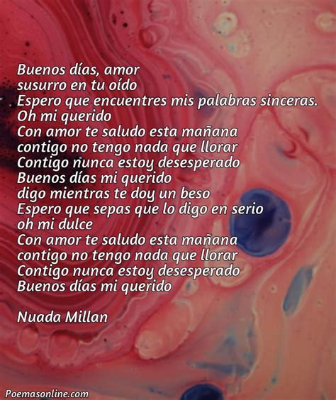 5 Mejores Poemas De Amor De Buenos Dias Para Mi Novia Poemas Online