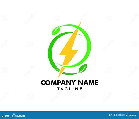 Energ a Logo Design Element Del Poder Verde Ilustración del Vector