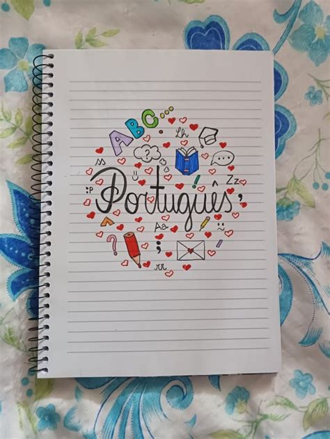 Capa De Caderno Portugu S Capa De Caderno Materia De Portugues