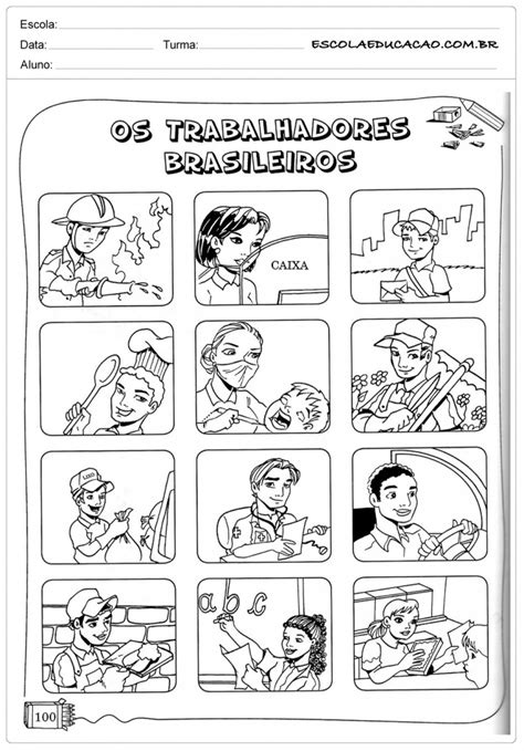 Atividades Dia Do Trabalho Para Imprimir Educa O