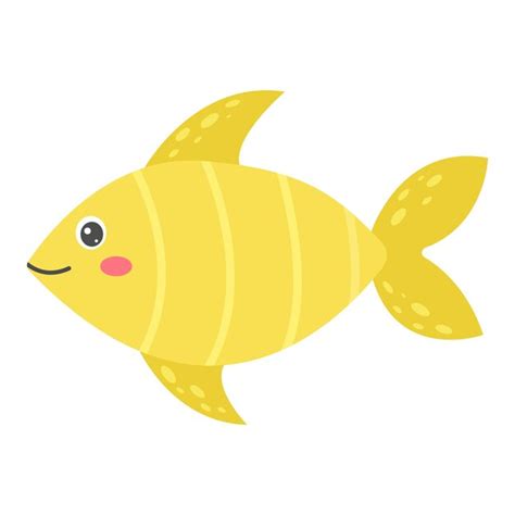 Peixe dos desenhos animados ilustração vetorial de animais marinhos