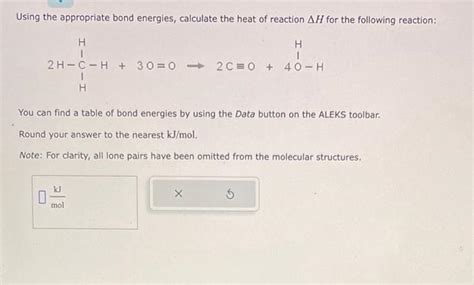 Solved Using The Appropriate Bond Energies Calculate The Chegg