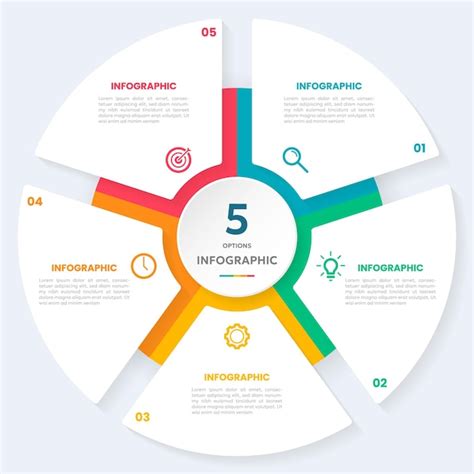 Premium Vector Circle Chart Infographic Template With 5 Options For