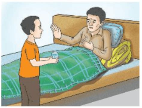 Đóng vai thực hành kĩ năng chăm sóc người thân bị ốm mệt trong các