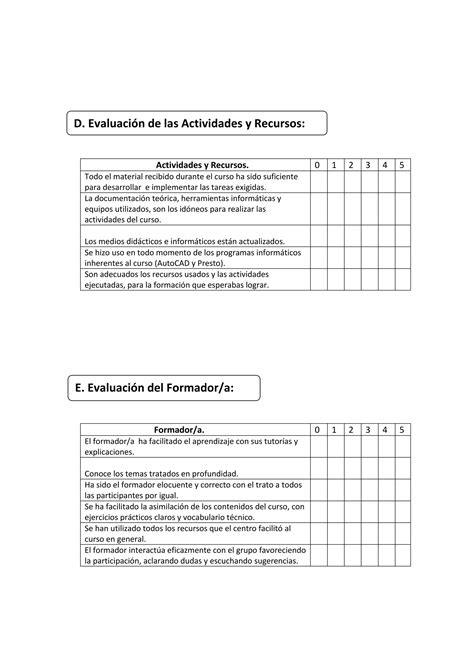 Cuestionario De Satisfacci N Final Pdf