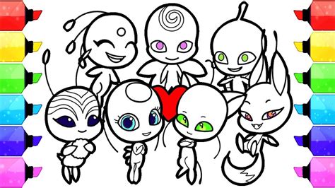 Miraculous Ladybug Coloring Pages Kwami How To Draw And Color