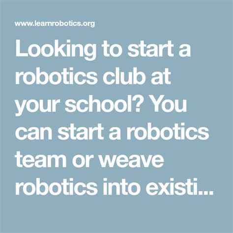 Start A Robotics Club Tactical Guide Artofit