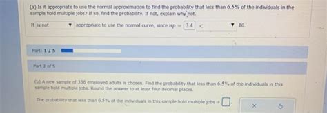 solved a is it appropriate to use the normal approximation