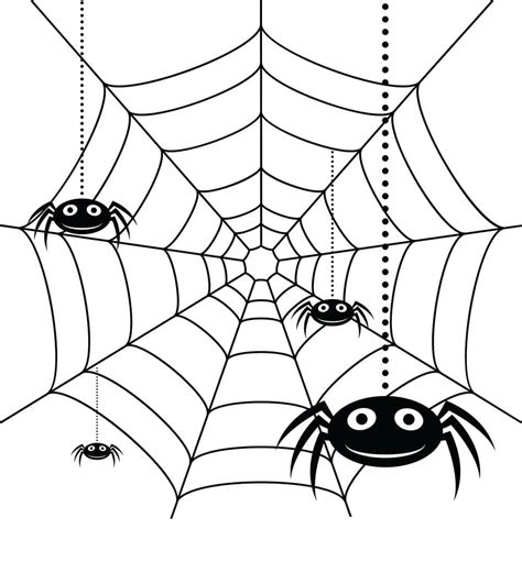 Coloriage Toile d Araignée d Halloween Pour les Enfants télécharger