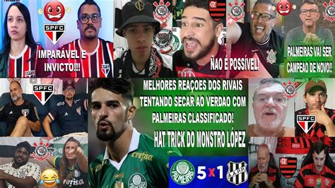 MELHORES REAÇOES DOS RIVAIS AO PALMEIRAS 5X1 PONTE PRETA HAT TRICK