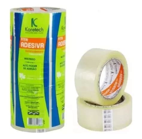 Fita Empacotamento Adesiva 48mm X 45m Transparente 10 Rolos MercadoLivre