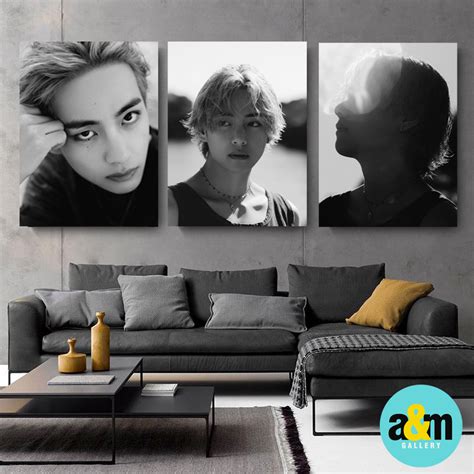 Hiasan DINING KAYU ไม โปสเตอร Kim Taehyung V BTS Layover Photo 4 ร