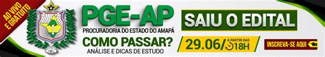 Concurso PGE AP como passar Assista a análise do edital HOJE 29