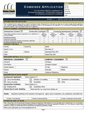Fillable Online Cccbuildingcert Cessnock Nsw Gov For Use When Lodging