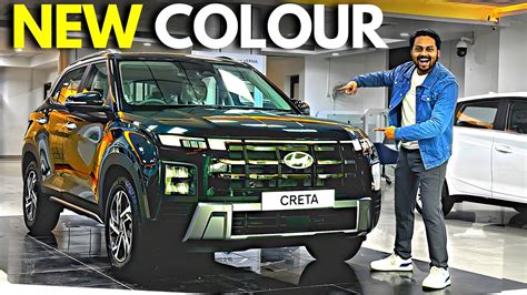 Hyundai Creta Facelift 2024 New Emerald Pearl Colour YouTube