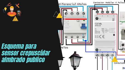 Esquema sensor crepuscular alumbrado público YouTube