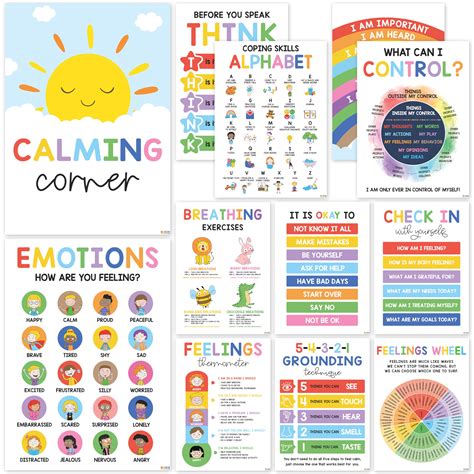 Buy Beawart Calming Corner Classroom S X Feelings Wheel