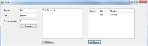 C Windows Forms Listview