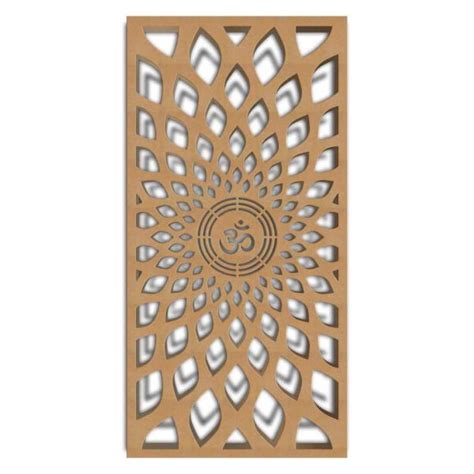 Om Corian MDF Jali Laser CNC Design Makerbhawan