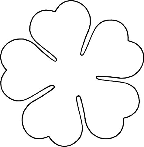 5 Petal Flower Template Free Printable Printable Templates