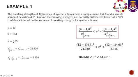 interval estimation of one population variance youtube
