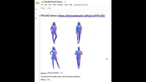 photo to 3d model pifuhd textured blender animated rigged skeleton machine learning how to