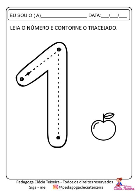 Traçado dos Números Educação Infantil cr enviro