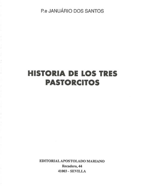 Januário Dos Santos Historia de los tres pastorcitos Virgen de
