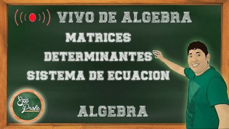 ÁLGEBRA Y GEOMETRÍA ANALÍTICA YouTube