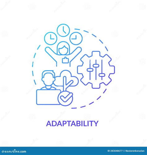 Icono De Concepto De Degradado Azul Adaptabilidad Ilustraci N Del