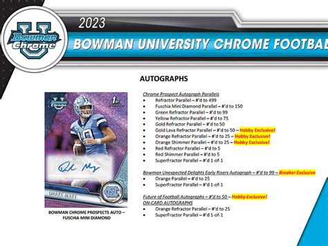 2023 Bowman University Chrome Football