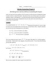 Identifying Conic Sections Without Completing The Square Course Hero